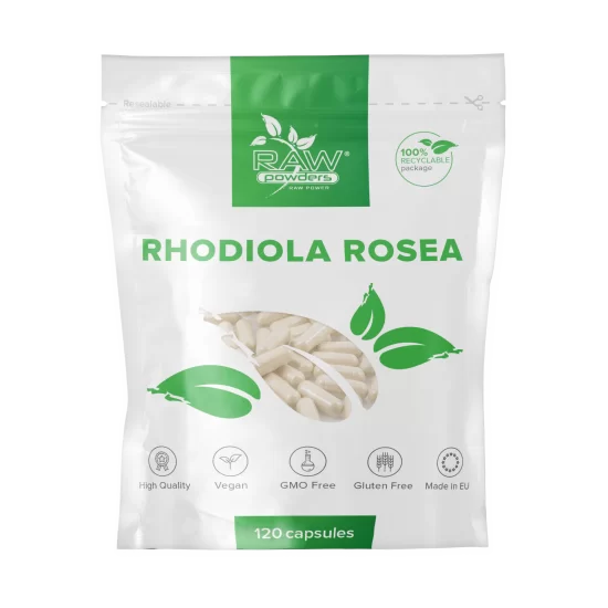 Rausvoji rodiolė (Rhodiola Rosea) ekstraktas, 500 mg, 120/240 kapsulių ...